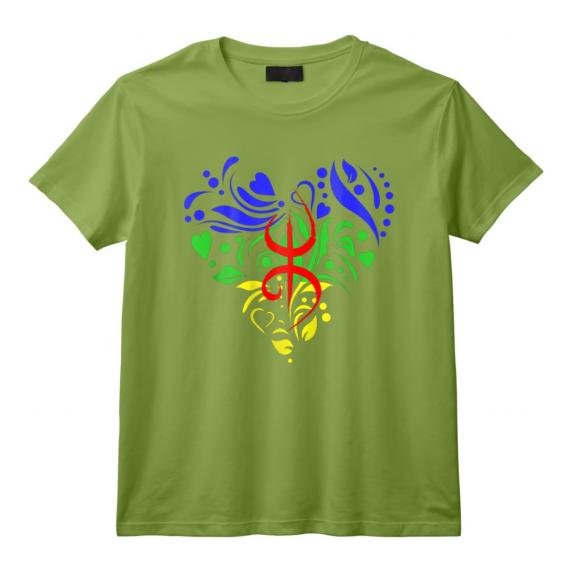 Amazigh Berbers Art Tifinagh Sign Coeur T-Shirt - Cultural Identity ...