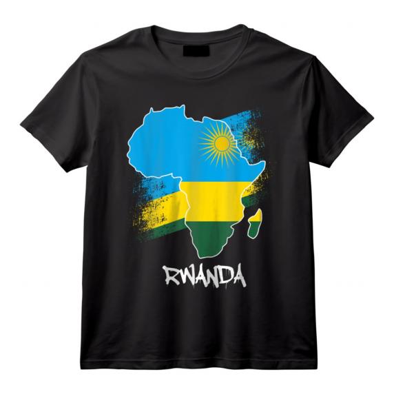 Rwanda Drapeau Carte Afrique J'aime Rwanda T-Shirt - Léger et ...