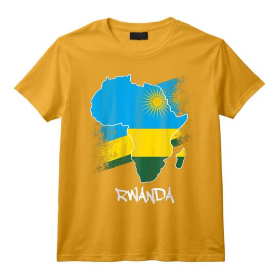Rwanda Drapeau Carte Afrique J'aime Rwanda T-Shirt - Léger et ...